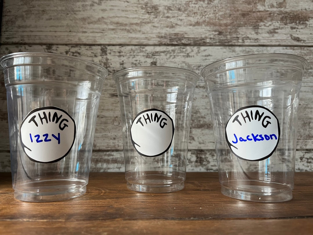 Dr. Seuss Thing Party Favor Stickers | Dr. Seuss Birthday Favor Labels ...
