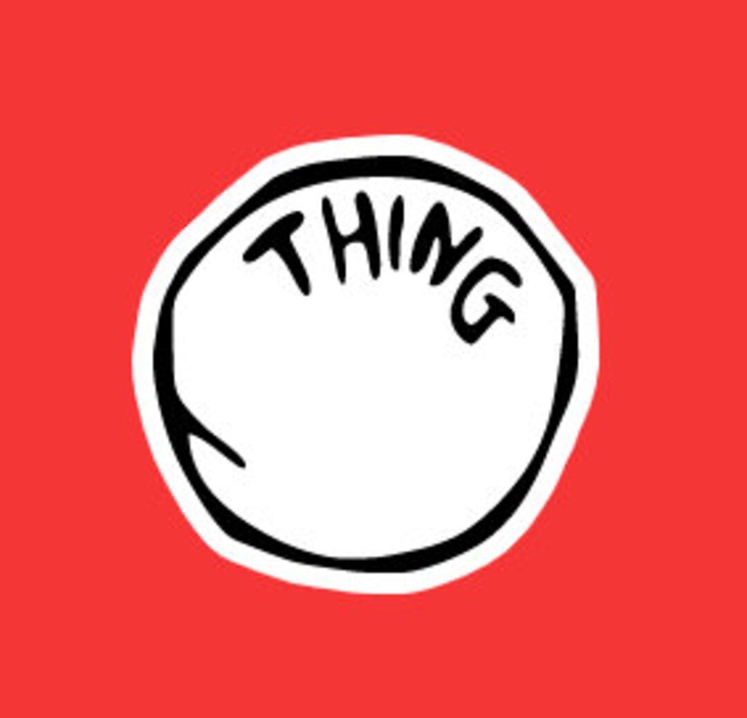 Dr. Seuss Thing Party Favor Stickers Dr. Seuss Birthday - Etsy