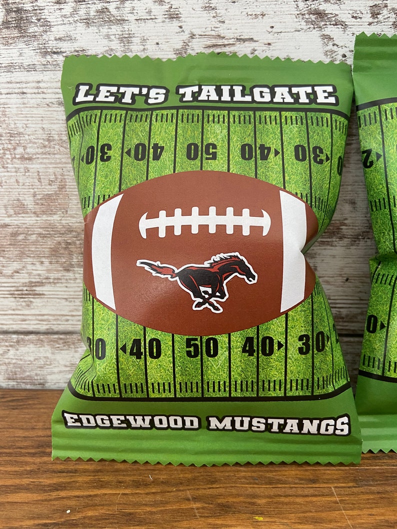 Personalized Football Party Chip Bags Digital Download pdf & - Etsy