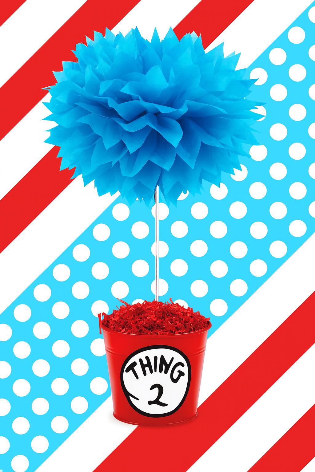 Thing 1 & Thing 2 Stickers | 4” Dr. Seuss Party Favor Labels for ...