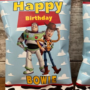 Personalized Woody and Buzz Chip Bags Digital (pdf) and Folded and ...
