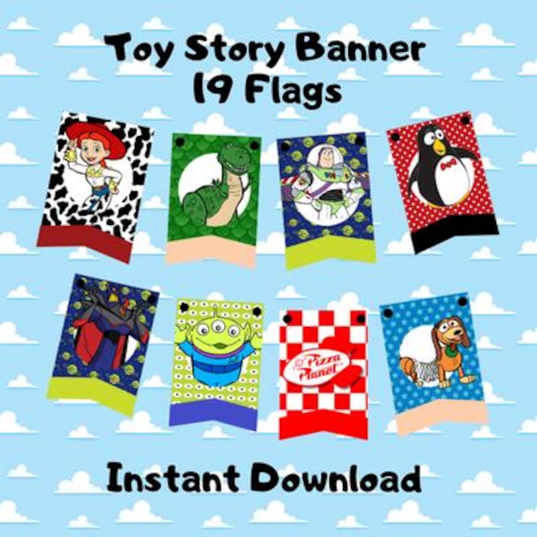 Toy Story Party Banner Printable • Toy Story Decorations • Buzz & Woody ...