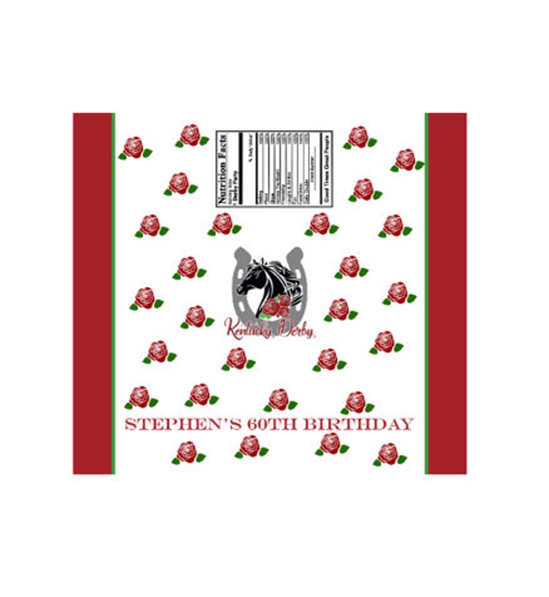 Custom Personalized Kentucky Derby Hershey Bar Wrapper | Print or Ship ...