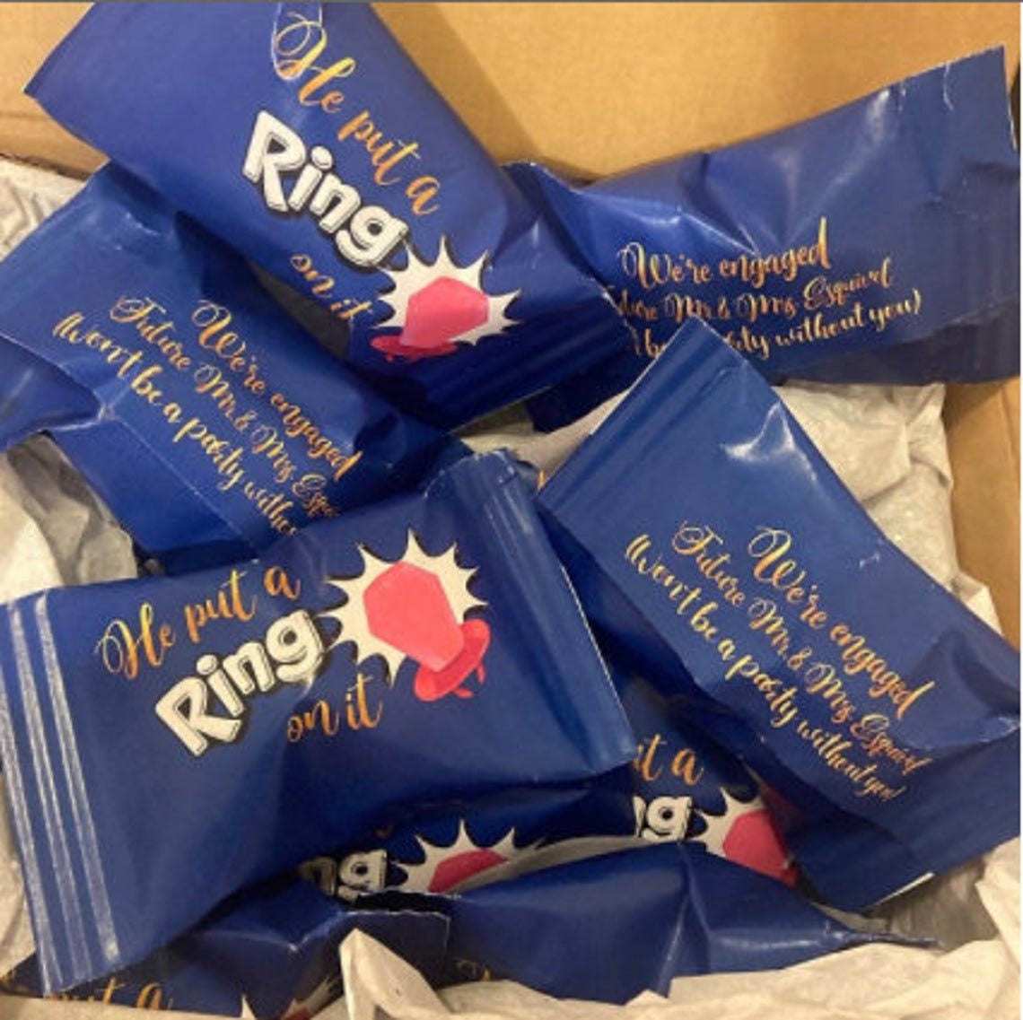 Personalized Wedding Favor Ring Pops Print/send Fill/send - Etsy