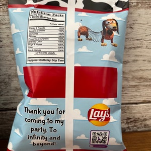 Personalized Woody and Buzz Chip Bags Digital (pdf) and Folded and ...