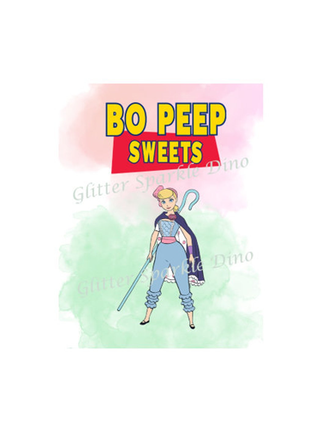 Watercolor Bo Peep Sweets | Toy Story | Toy Story Party | Food Signs ...