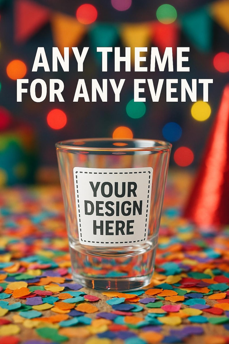 Custom Shot Glass Labels • Personalized Party Favors With Photos, Names ...