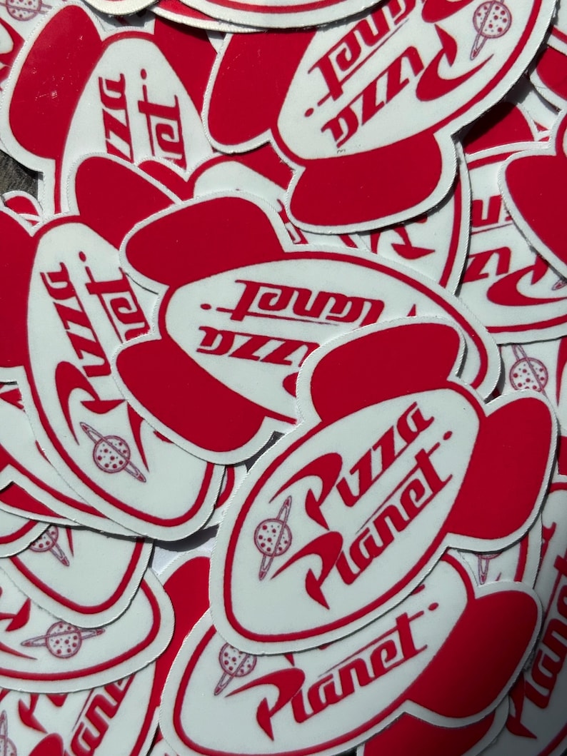 Pizza Planet Toy Story Stickers | Birthdays | Party Decorations ...