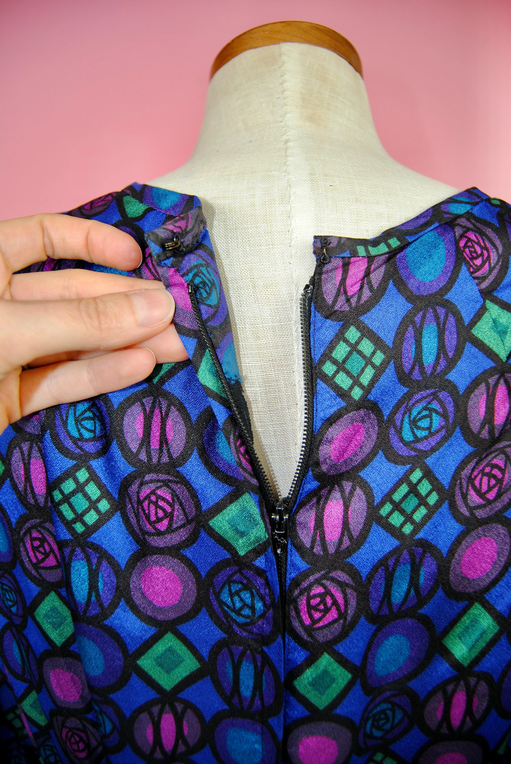 1960s Psychedelic Cocktail Dress in Jewel Tones XL or 1X - Etsy