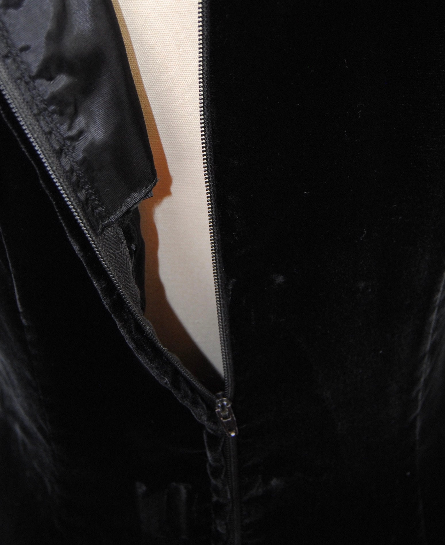 1960's 1970's Gale Mitchell Black Velvet Classic Cowl Neck Cocktail ...