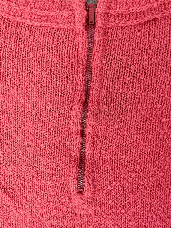 1940s 1950s Toby Berman Coral Pink Wool Chenille Pull… - Gem