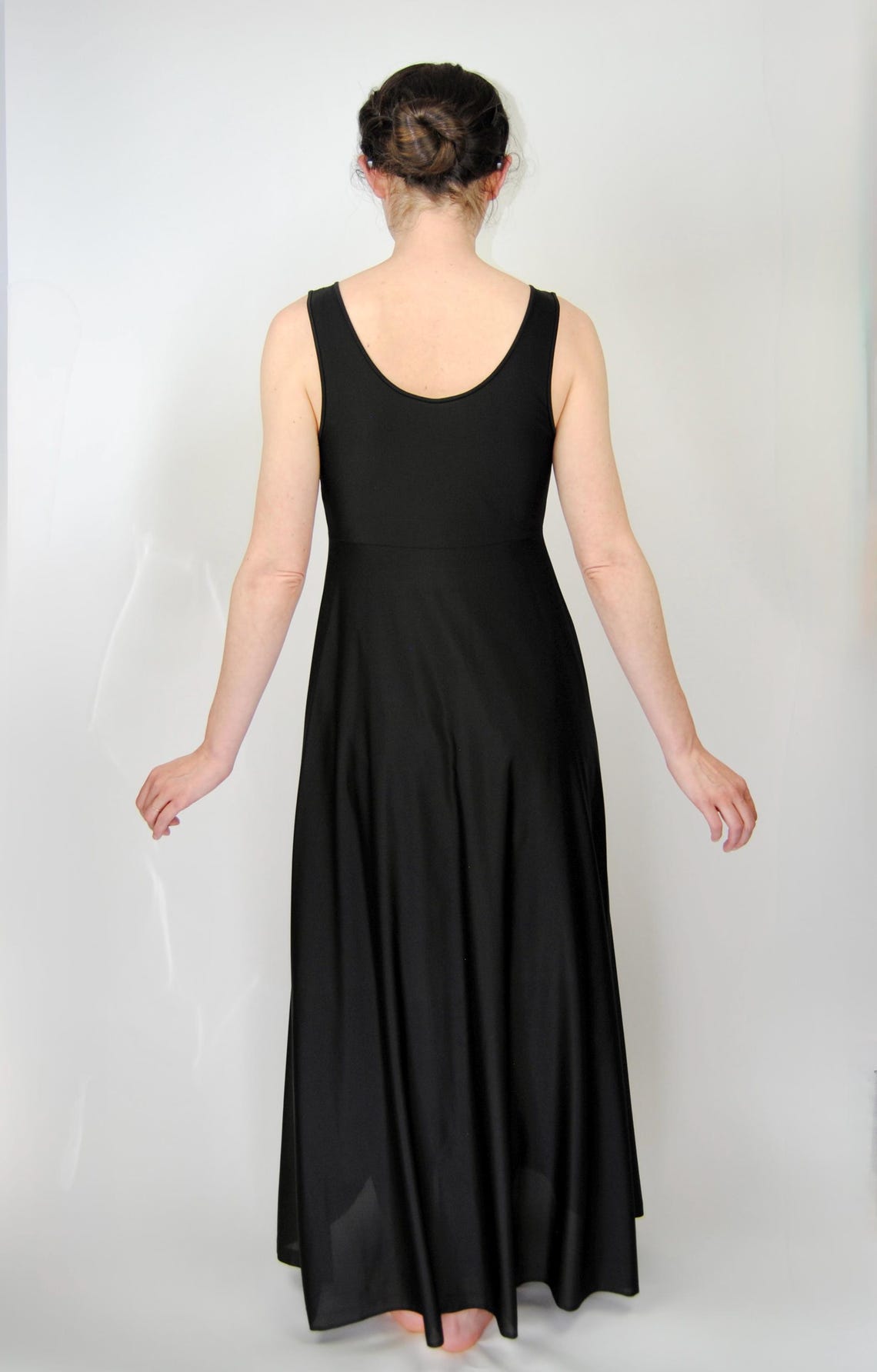 1970s 1980s Vintage Shadowline Black Long Peignoir Nightgown and Robe ...