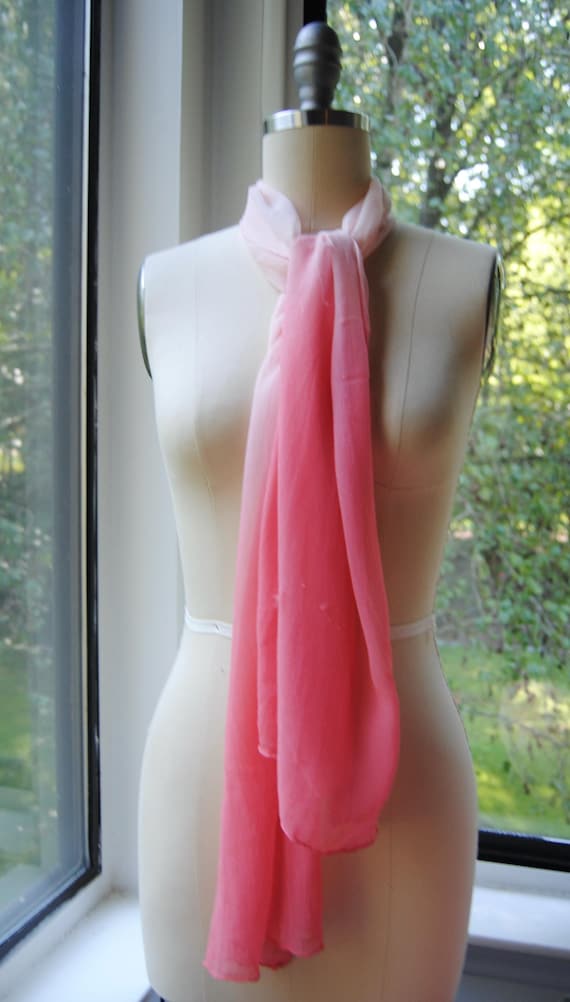vintage chiffon sheer scarf - Gem