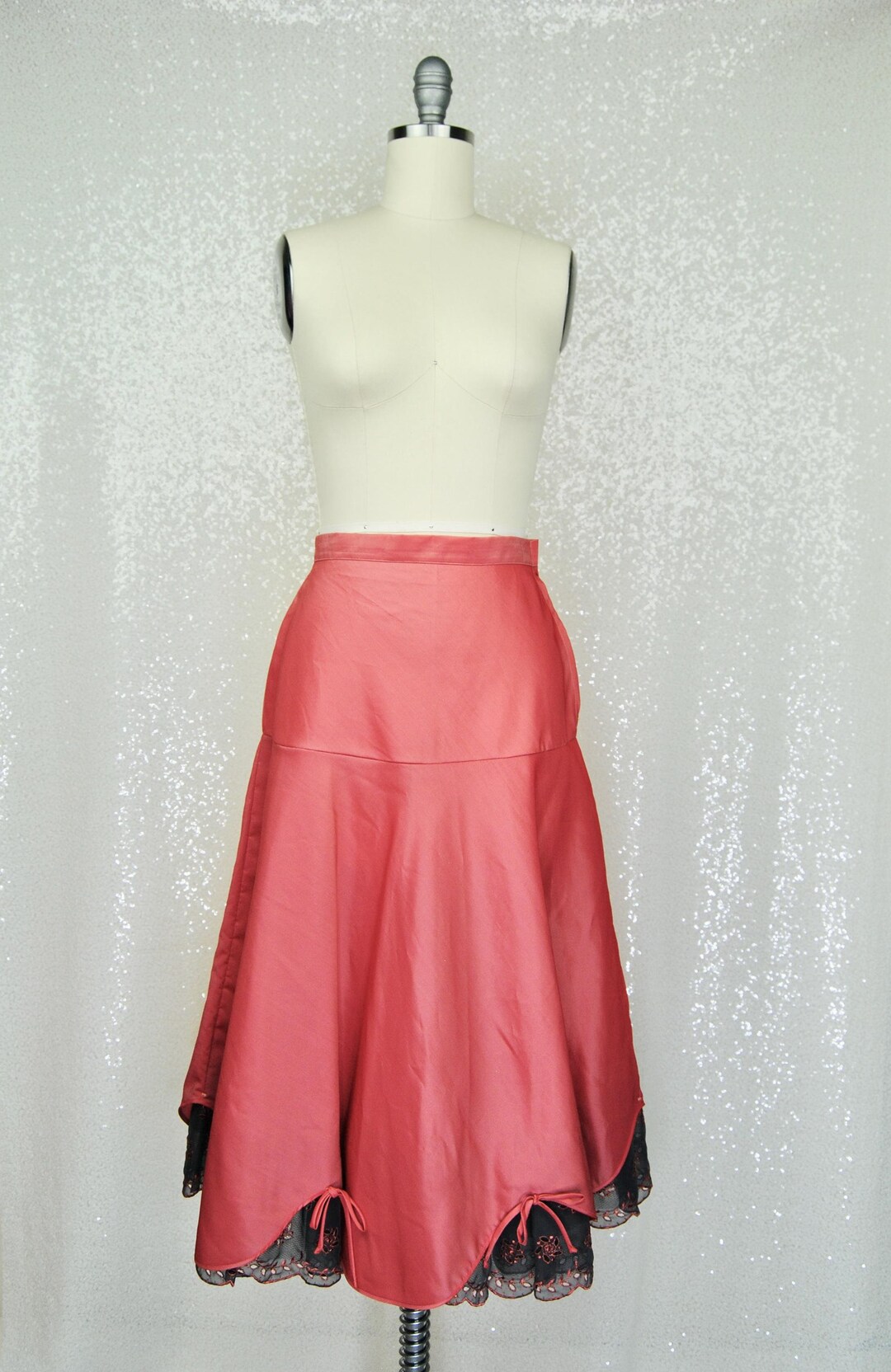RARE 1950s Vintage Barbizon Coral Pink & Grey Half Slip Petticoat Xs - Etsy