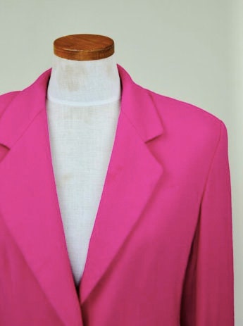 1980s Hot Pink Fuchsia Jaeger Made in Britain Blazer M to L - Etsy