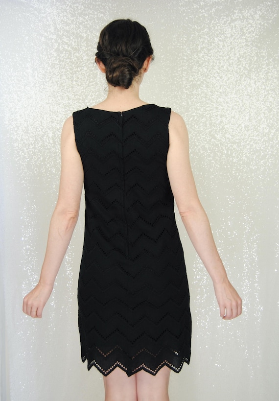 1960s Vintage "Juniors by Suzette" Unique Black Shift… - Gem