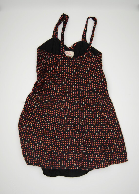 1950s Catalina Pinup Cotton Swim Suit Play Suit - Lg - Gem