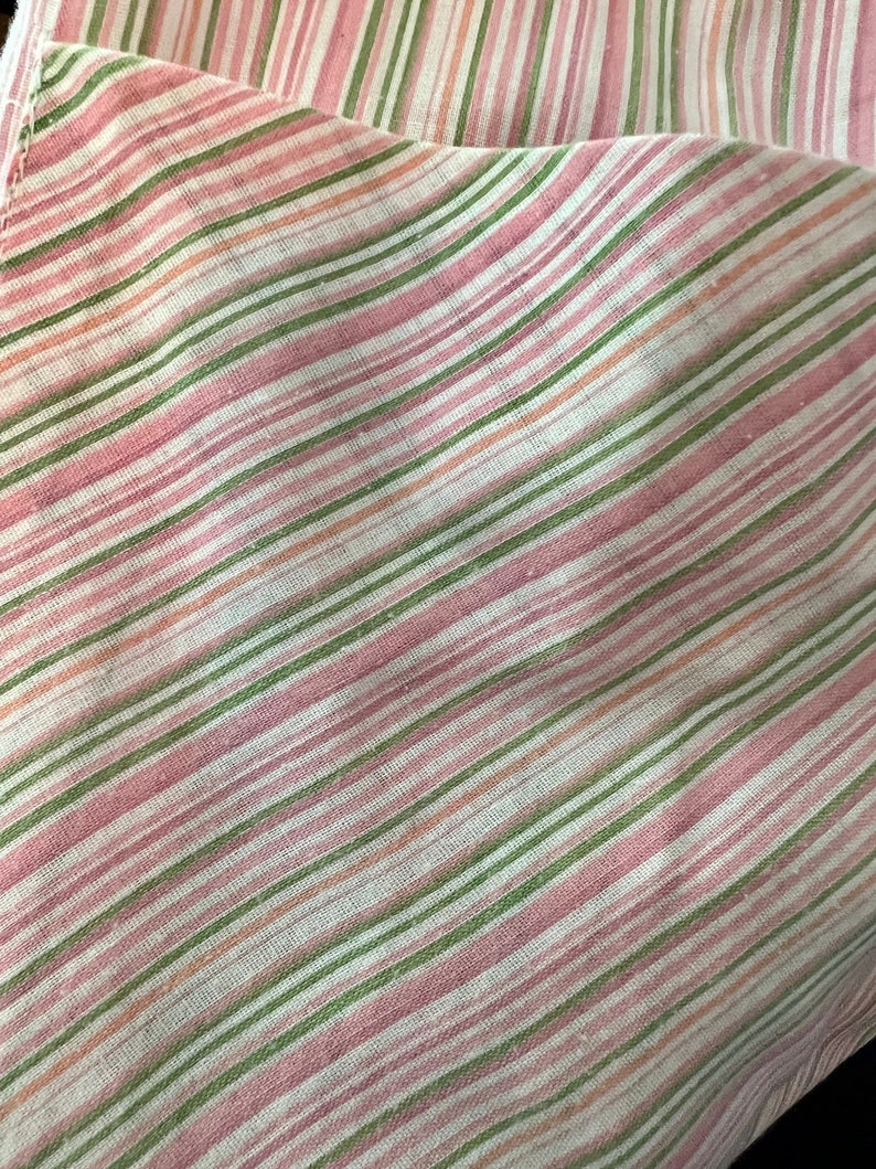 1960s "dee Dee by Decatur" Striped Pink and Green House Dress - Lg - Etsy
