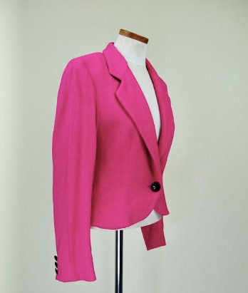 1980s Hot Pink Fuchsia Jaeger Made in Britain Blazer M to L - Etsy