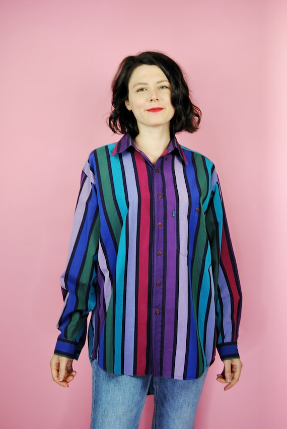 Vintage 90s rainbow striped - Gem