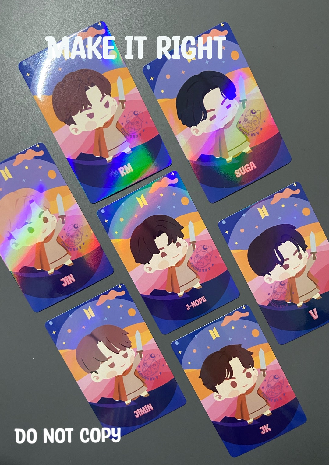 Make It Right Holographic Photocards - Etsy
