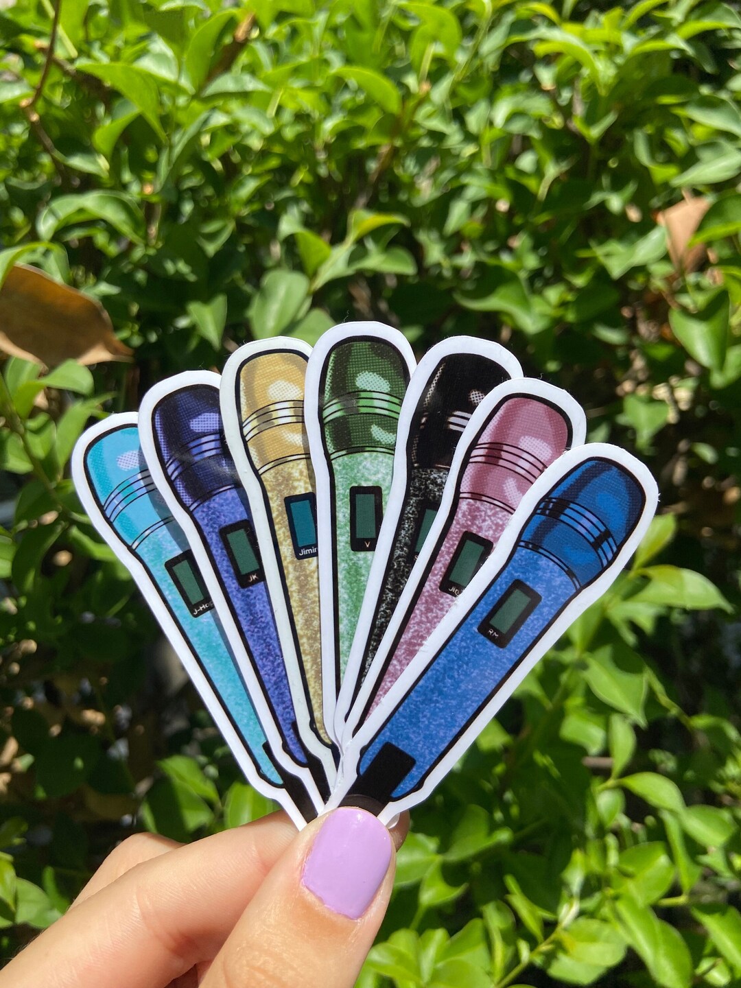 Inspired Stickers Microphones Jimin, Jungkook, Taehyung, Namjoon, Jin ...