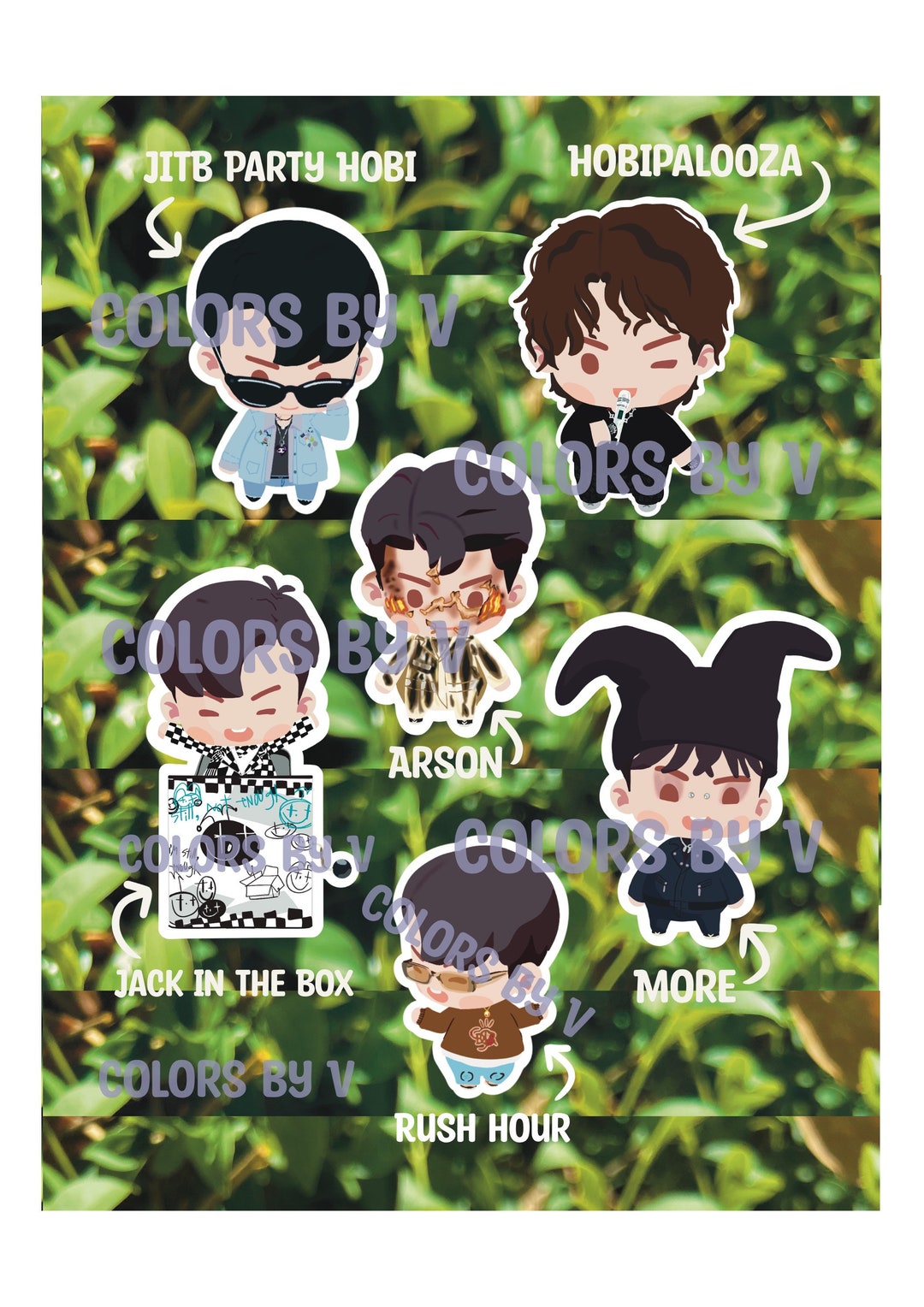 BTS in the Seom Inspired Stickers J-hope Jack in the Box - Etsy