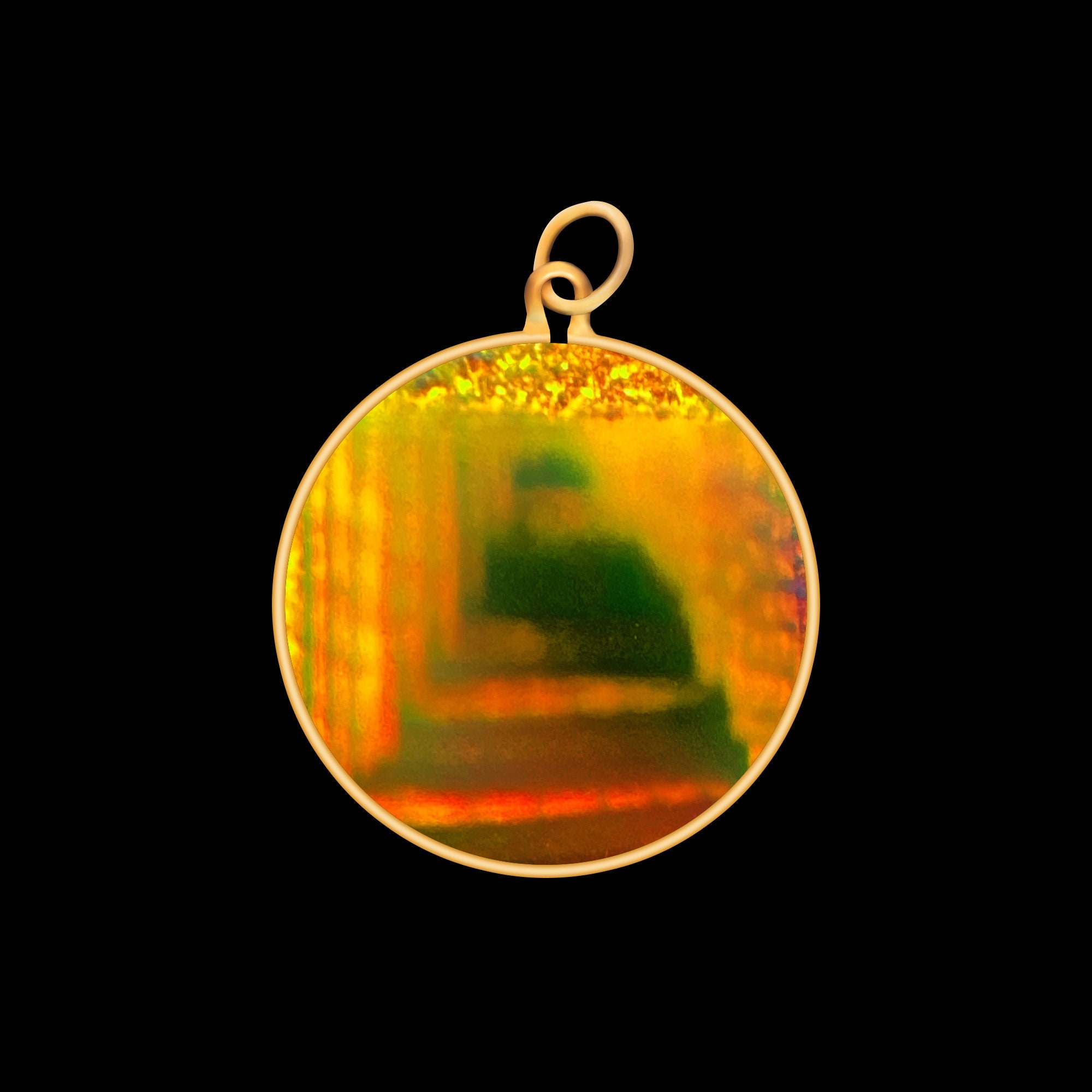 9ct Gold Hologram Pendant - Egyptian Pyramid (small) - Etsy UK