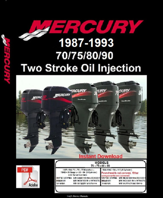 Mercury Outboard Repair Service & Shop Manual - Etsy