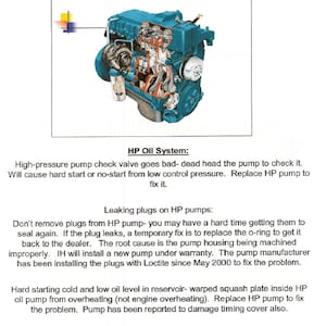 International Navistar DT466-HT570 Repair Service & Workshop Manual ...