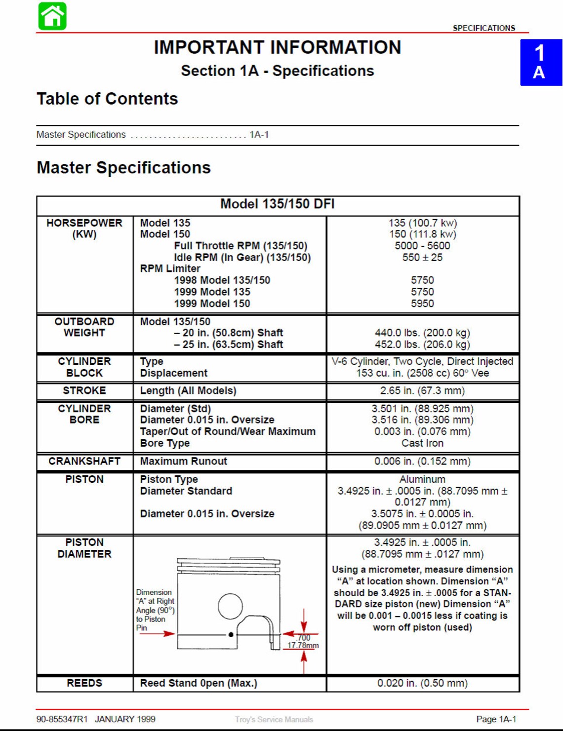 Mercury Outboard Repair Service & Shop Manual 115/135/150/175 HP ...