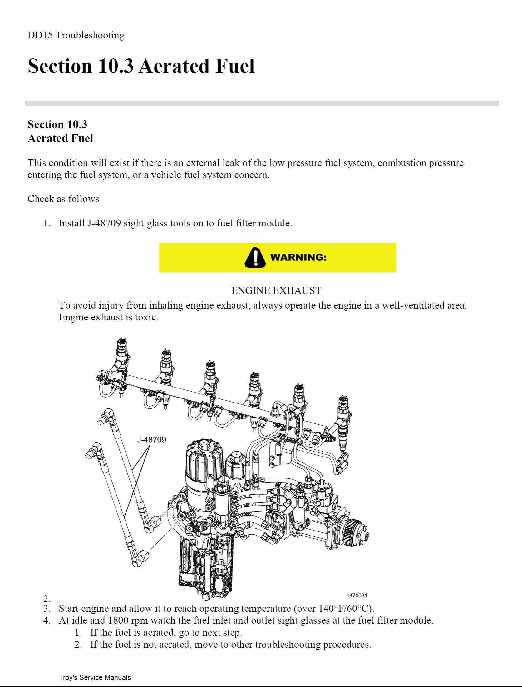 Detroit Diesel DD15 Fuel Troubleshooting Manual - Etsy