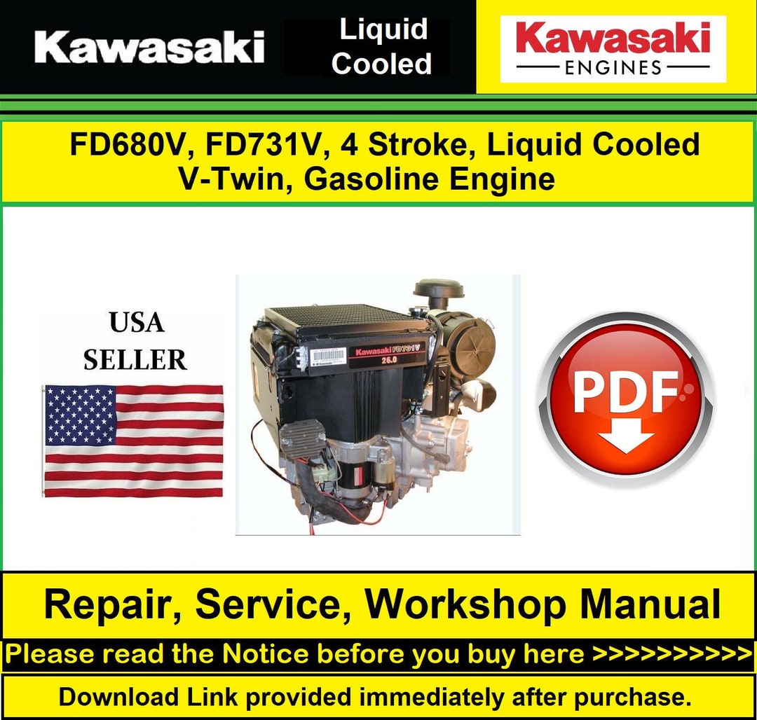 Kawasaki FD680V, FD731V, V-twin, Liquid Cooled, Repair Service ...