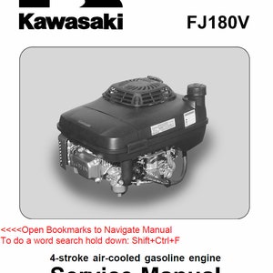 Kawasaki FJ180V, Single Cylinder, 4 Stroke, Air Cooled, Repair Service ...
