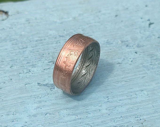 Japan 50 Sen Silver Coin Ring - Etsy