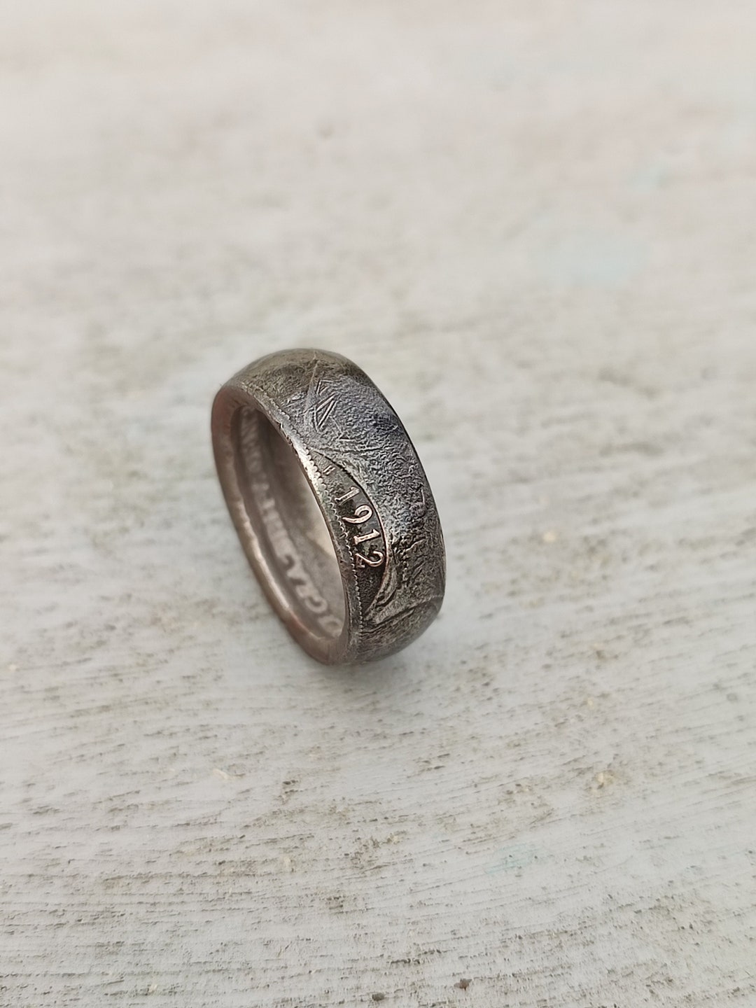 Antique Silver Coated One Penny Coin Ring for Him or for Her - Etsy