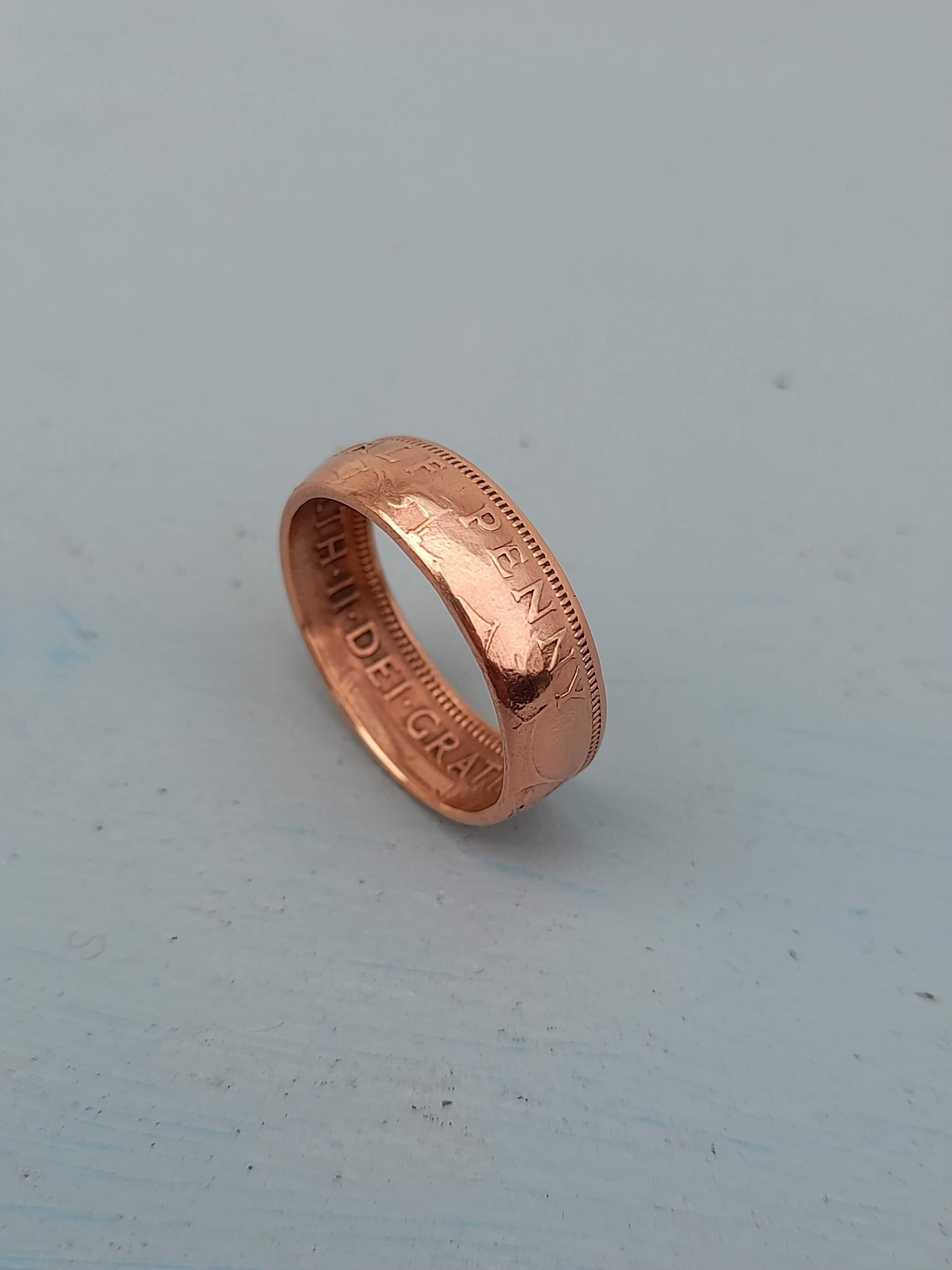 Half Penny Coin Ring. Mens Ring. Womans Ring. - Etsy UK
