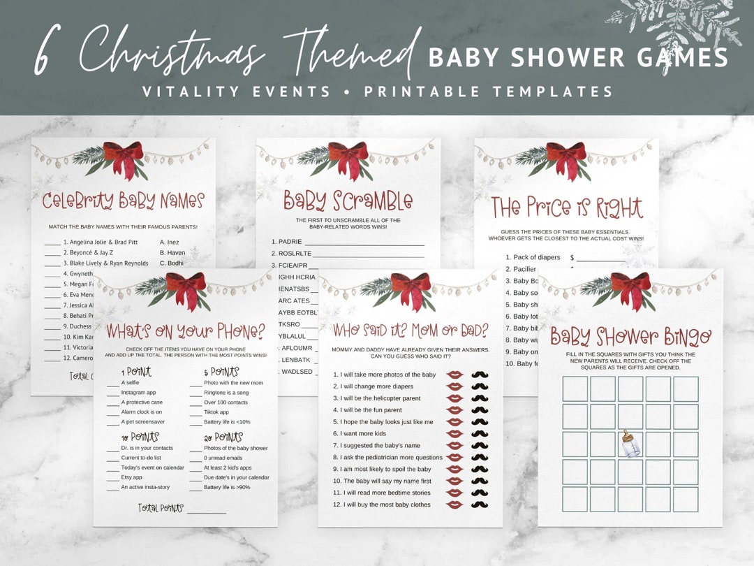 Christmas Baby Shower Games, Winter Baby Shower Games, Baby Its Cold ...