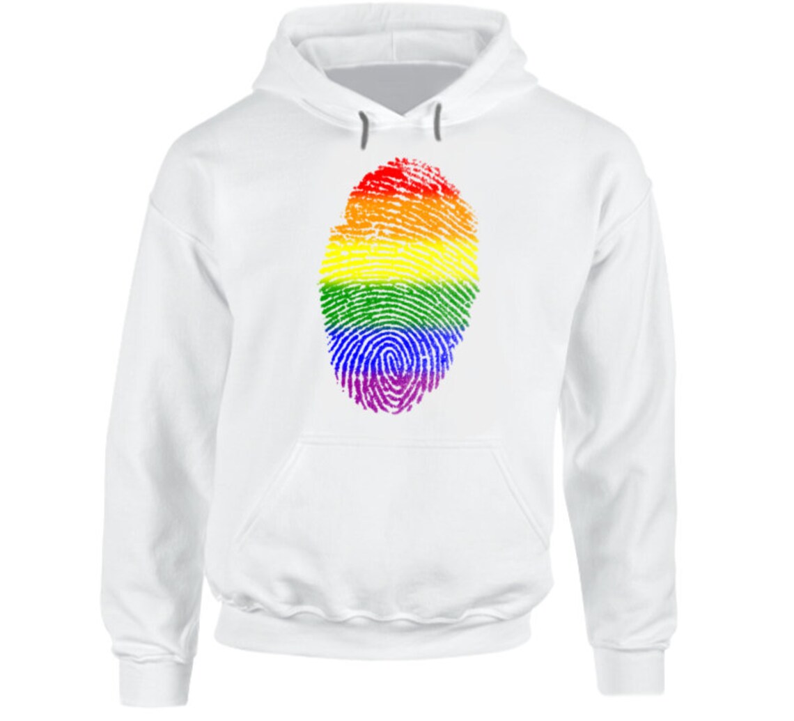 Pride Fingerprint Hoodie - Etsy