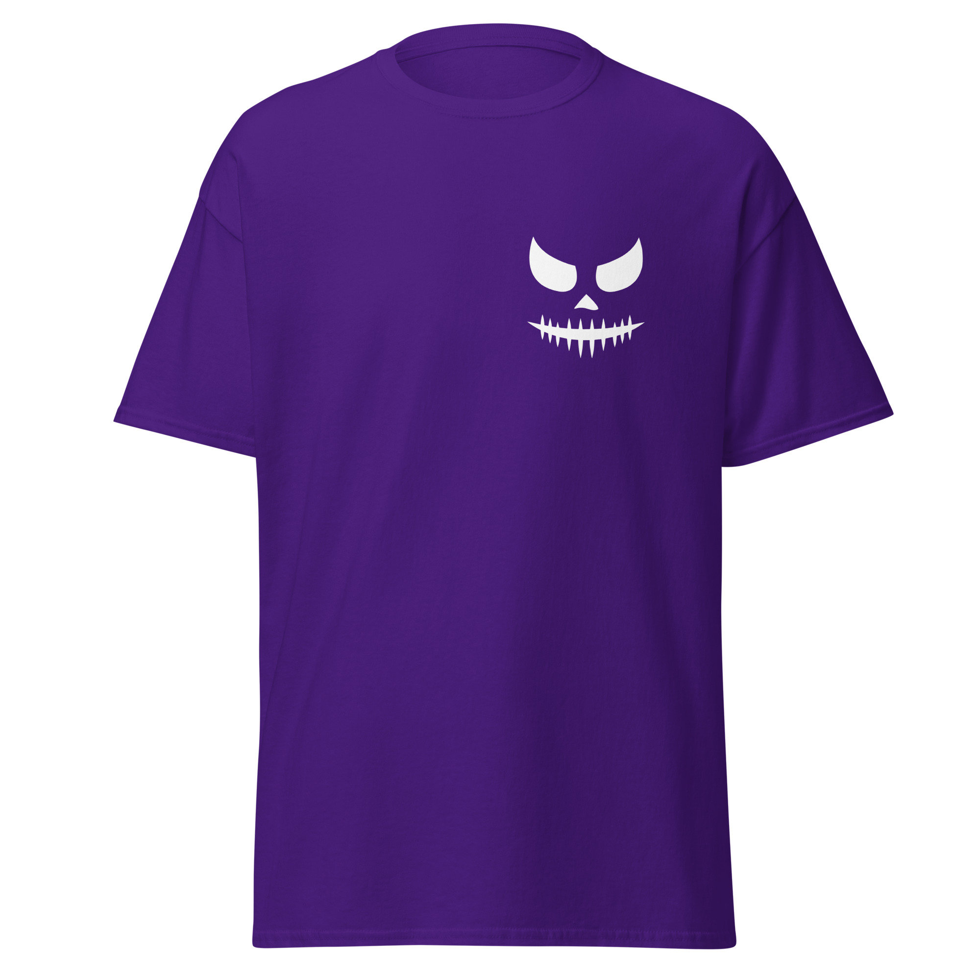 Scary Face Left Chest Logo Classic Tee, Mens Funny T-shirts, Funny ...