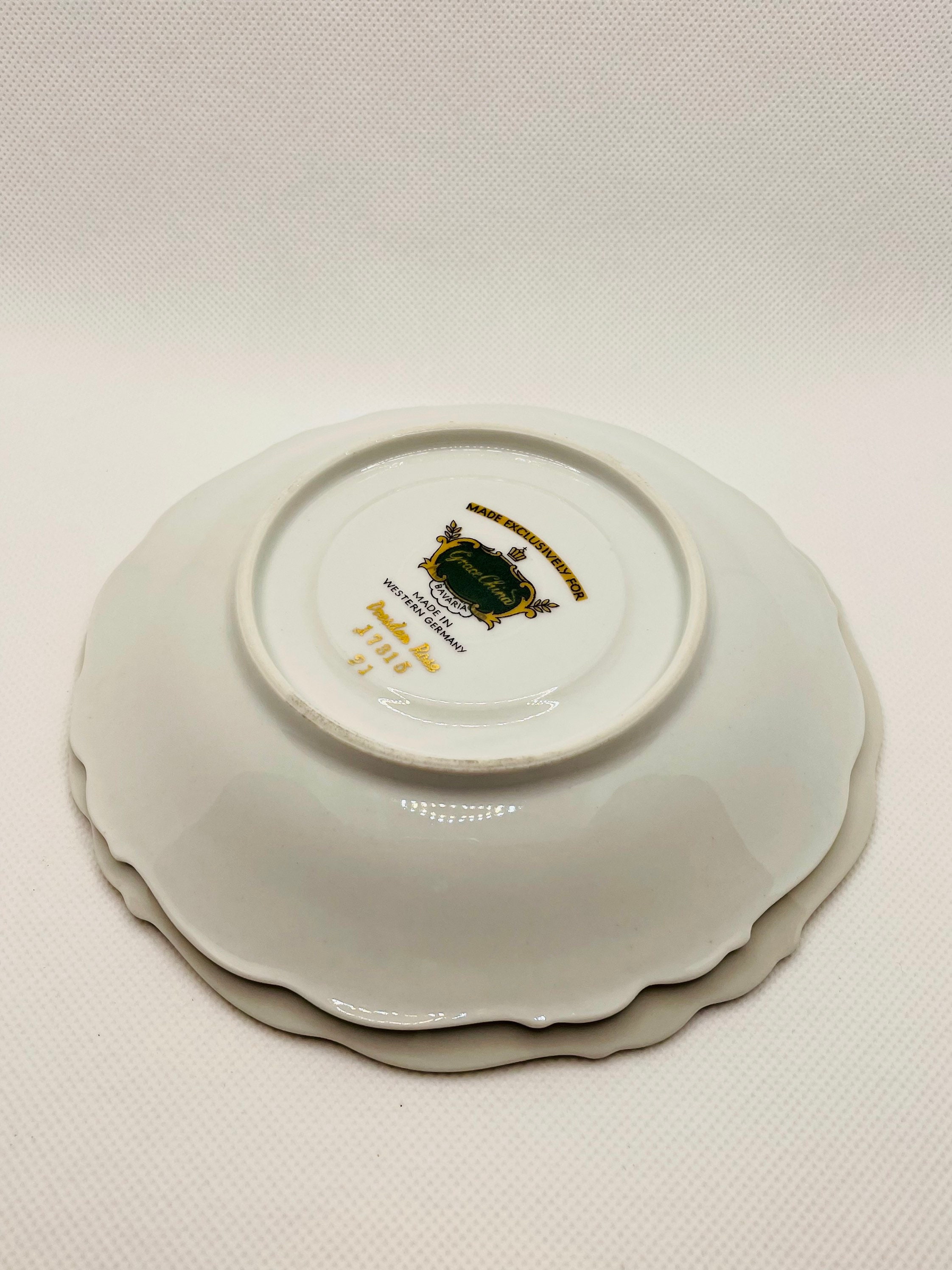 1950-1960 Grace China Bavaria Dresden Rose Tea Cup & Saucer | Etsy