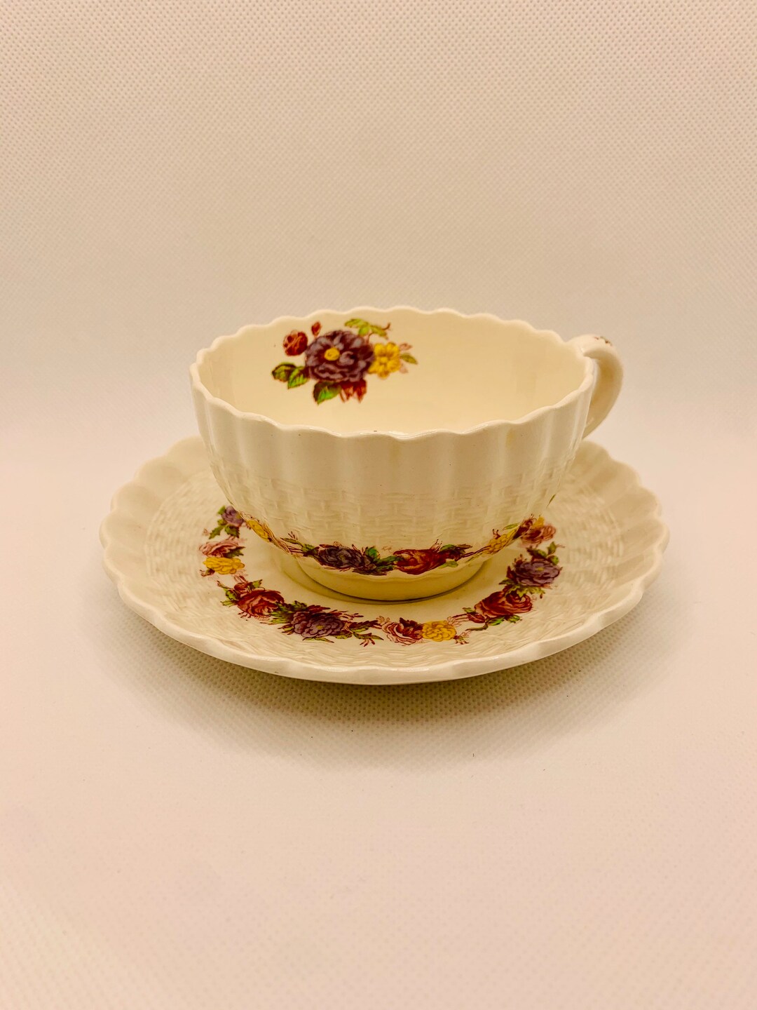 1930’s Copeland Spode Rose Briar Tea Cup & Saucer - Etsy