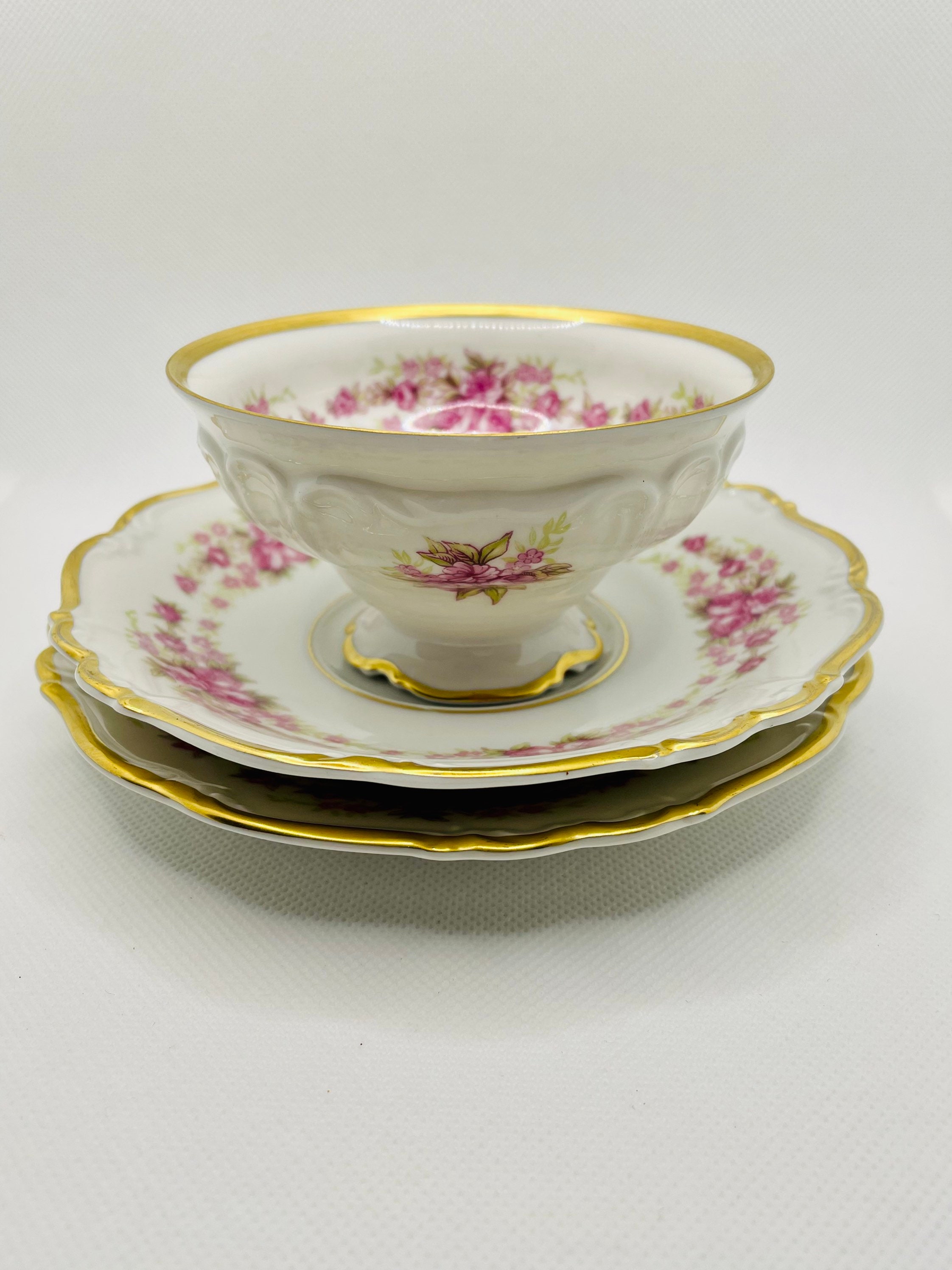 1950-1960 Grace China Bavaria Dresden Rose Tea Cup & Saucer | Etsy