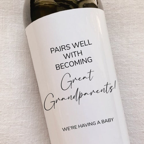 Baby Announcement Wine Labels Personalized Pregnancy - Etsy