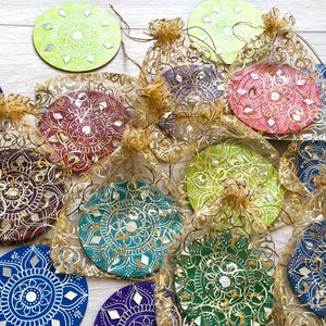 Mirror Work Wedding Favor Coasters in Bulk for Guests Unique Wedding ...