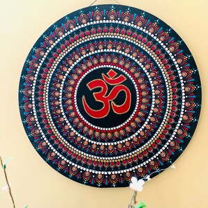 18 AUM Symbol Hand Painted Wall Hanging Wooden - Etsy