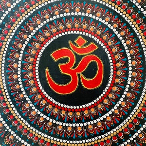 18 AUM Symbol Hand Painted Wall Hanging Wooden - Etsy