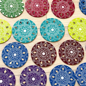 Mirror Work Wedding Favor Coasters in Bulk for Guests Unique Wedding ...