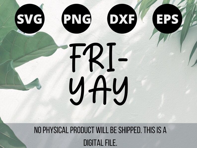 Fri-yay Svg Friday Cut File Cute Friyay Svg SVG Instant | Etsy