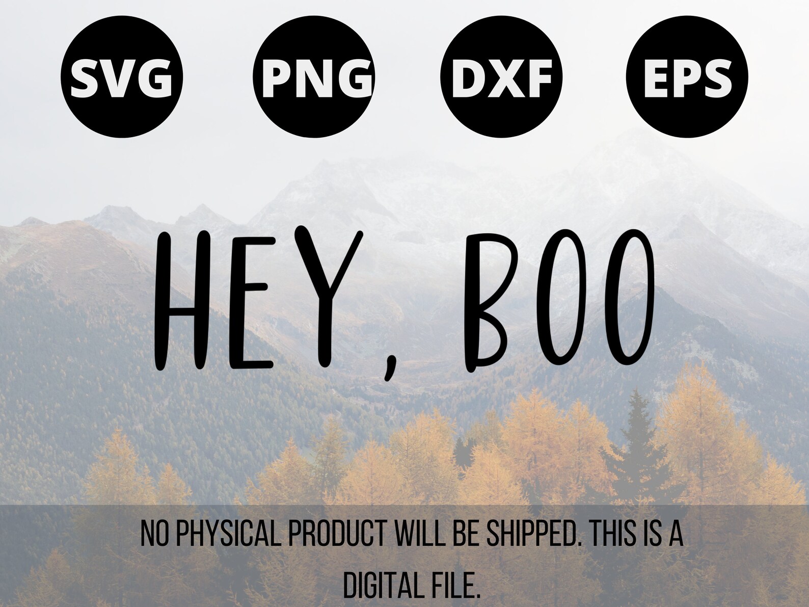 Hey Boo SVG, Cute Fall SVG, File for Cricut, Silhouette File, Cute Cut ...